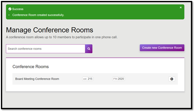 Setting up Conference Rooms in the Wave Control Panel