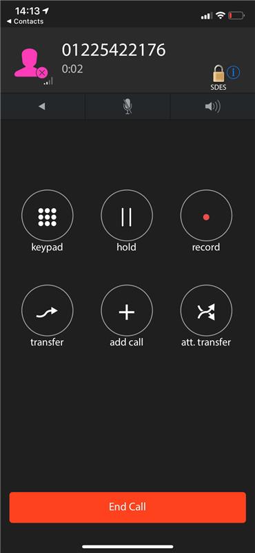 Wave Softphone Call Features for iOS